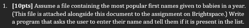 Solved 1. [10pts] Assume a file containing the most popular | Chegg.com