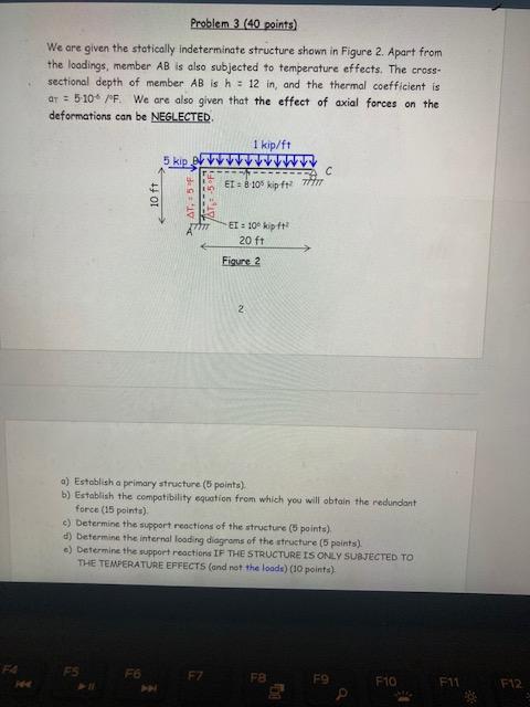 Problem 3 (40 points) We are given the statically | Chegg.com