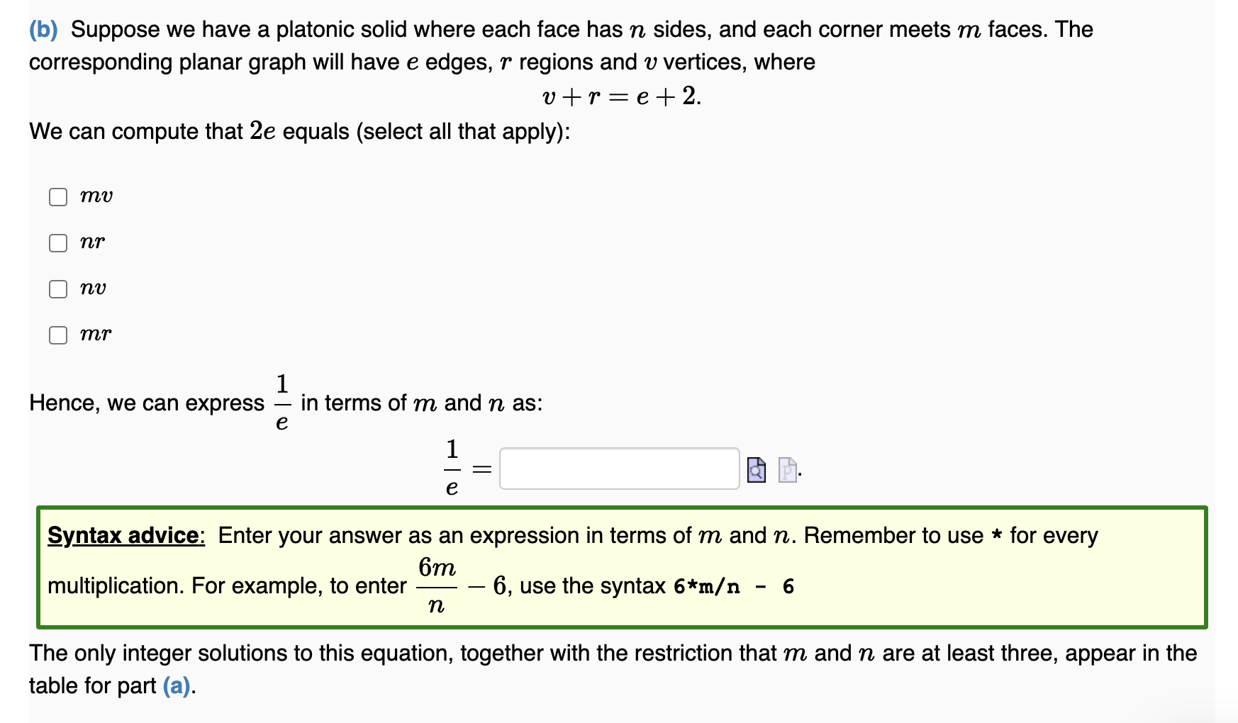 Solved A platonic solid is a three dimensional shape where | Chegg.com