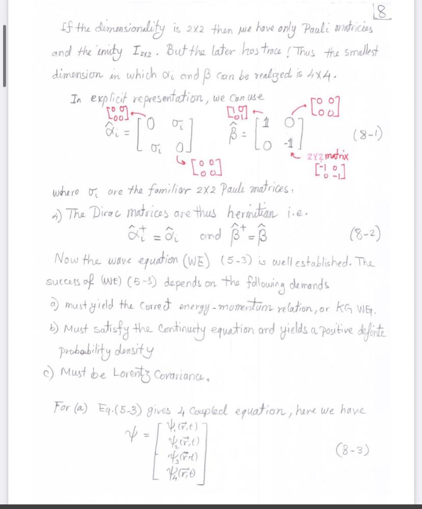 4. Using the representation in Eq.(8-1), express @1, | Chegg.com