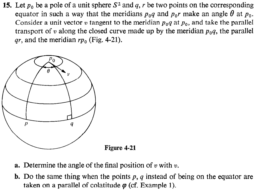 Solved 15. Let p0 be a pole of a unit sphere S2 and q,r be | Chegg.com