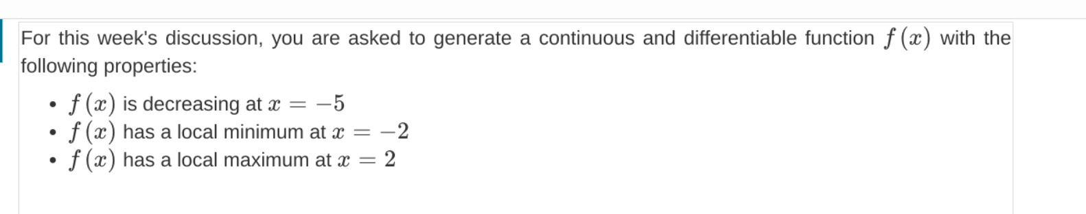 Solved For this week's discussion, you are asked to generate | Chegg.com