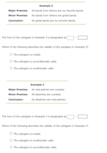 Solved 6. Conditionally and Unconditionally Valid FormsOnce | Chegg.com