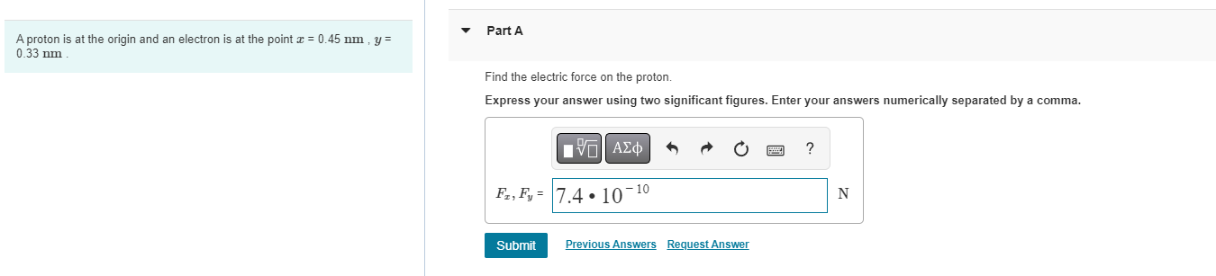 Solved A proton is at the origin and an electron is at the | Chegg.com