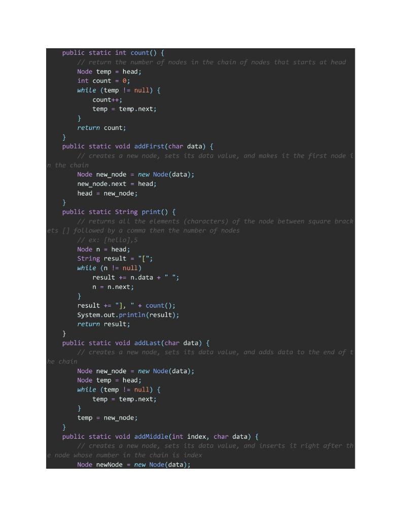 c. Given the starter code consisting of | Chegg.com