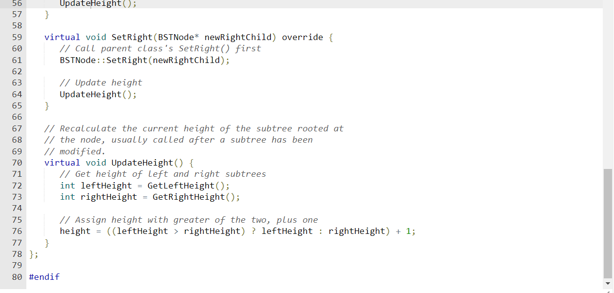 Solved \#ifndef AVLNODE_H \#define AVLNODE_H \#include | Chegg.com
