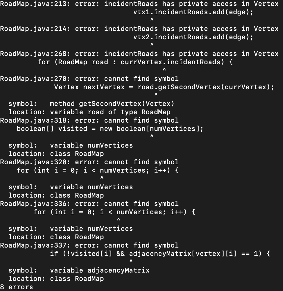 Solved I have compilation errors that I'm struggling with in | Chegg.com