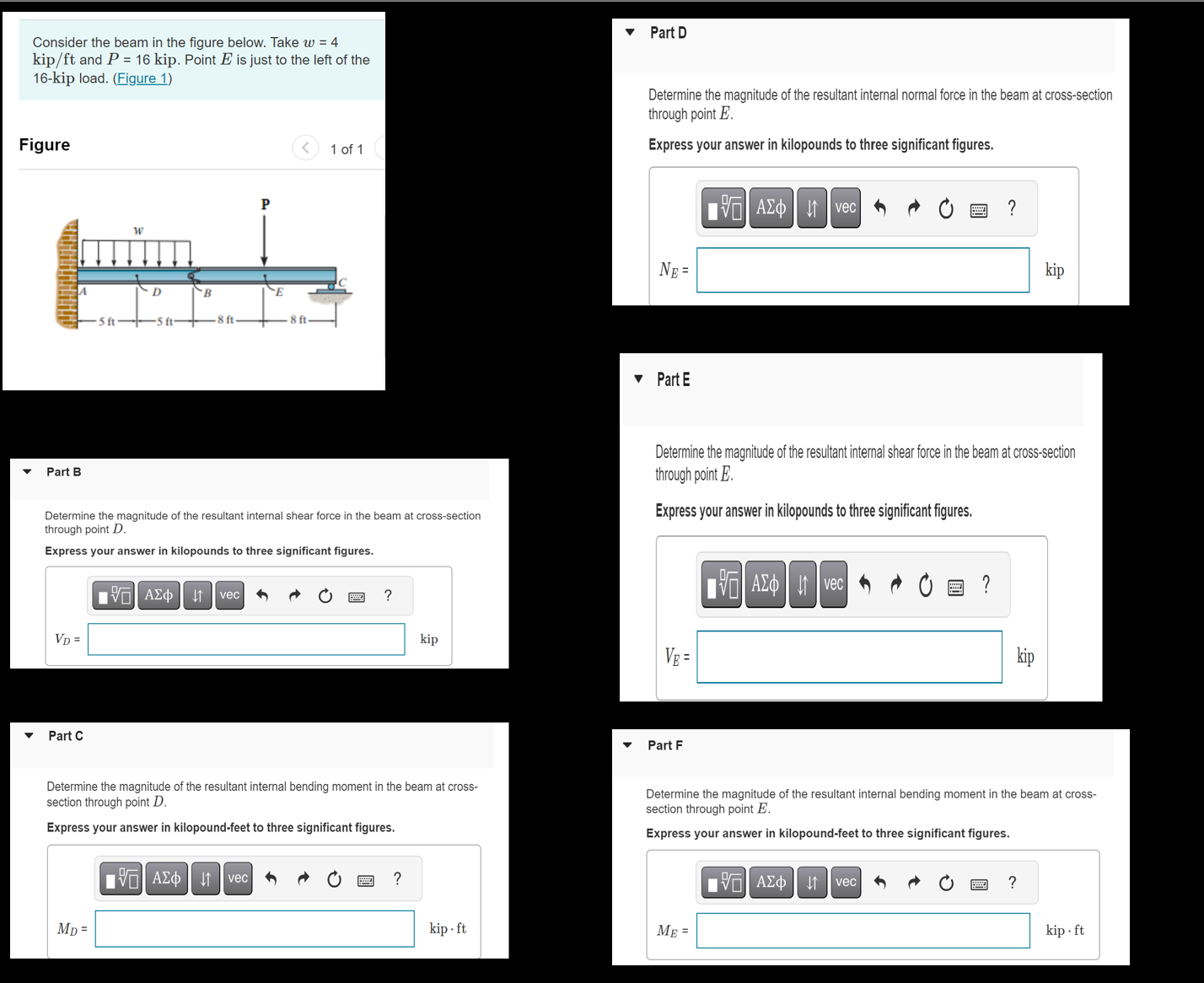 Solved Determine the magnitude of the resultant internal | Chegg.com