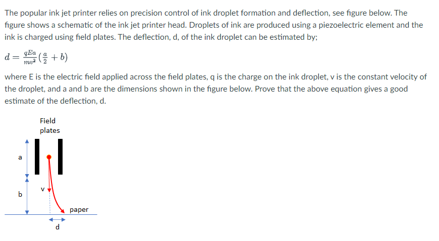 Solved The popular ink jet printer relies on precision | Chegg.com