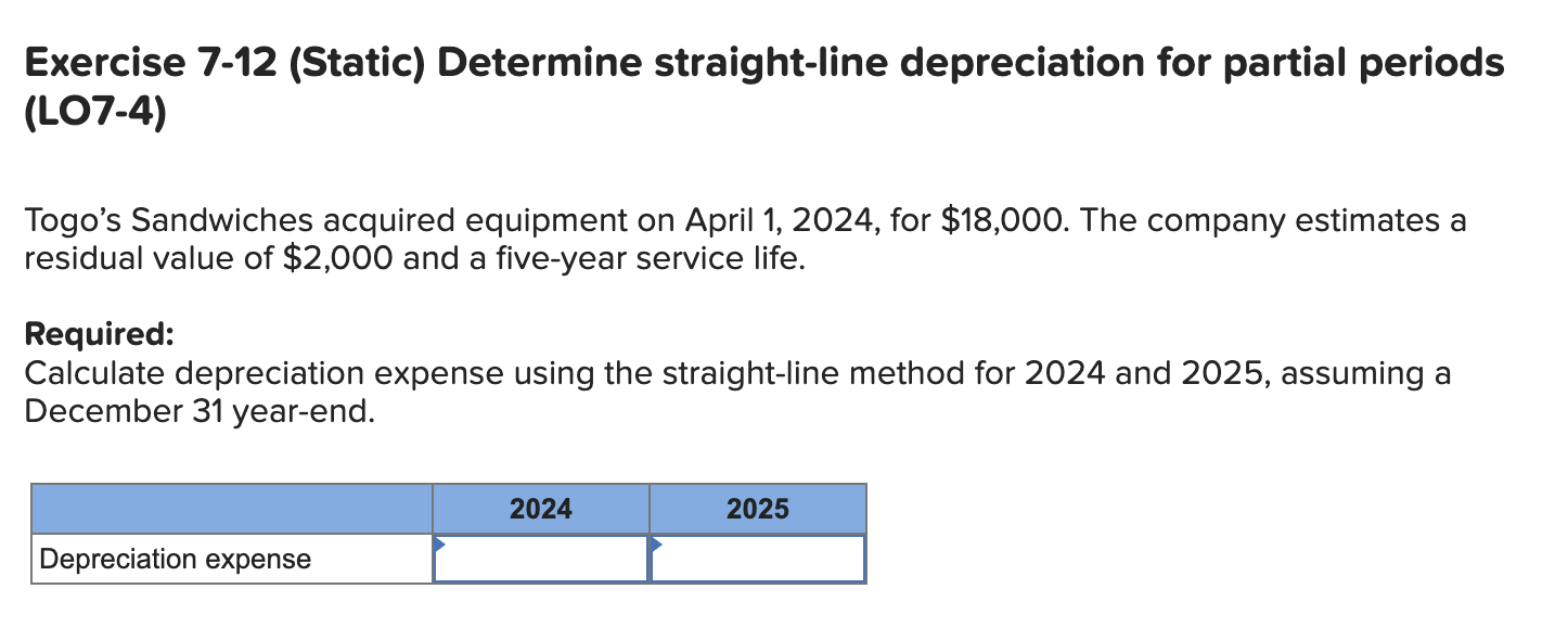 Solved Exercise 7-12 (Static) Determine straight-line | Chegg.com