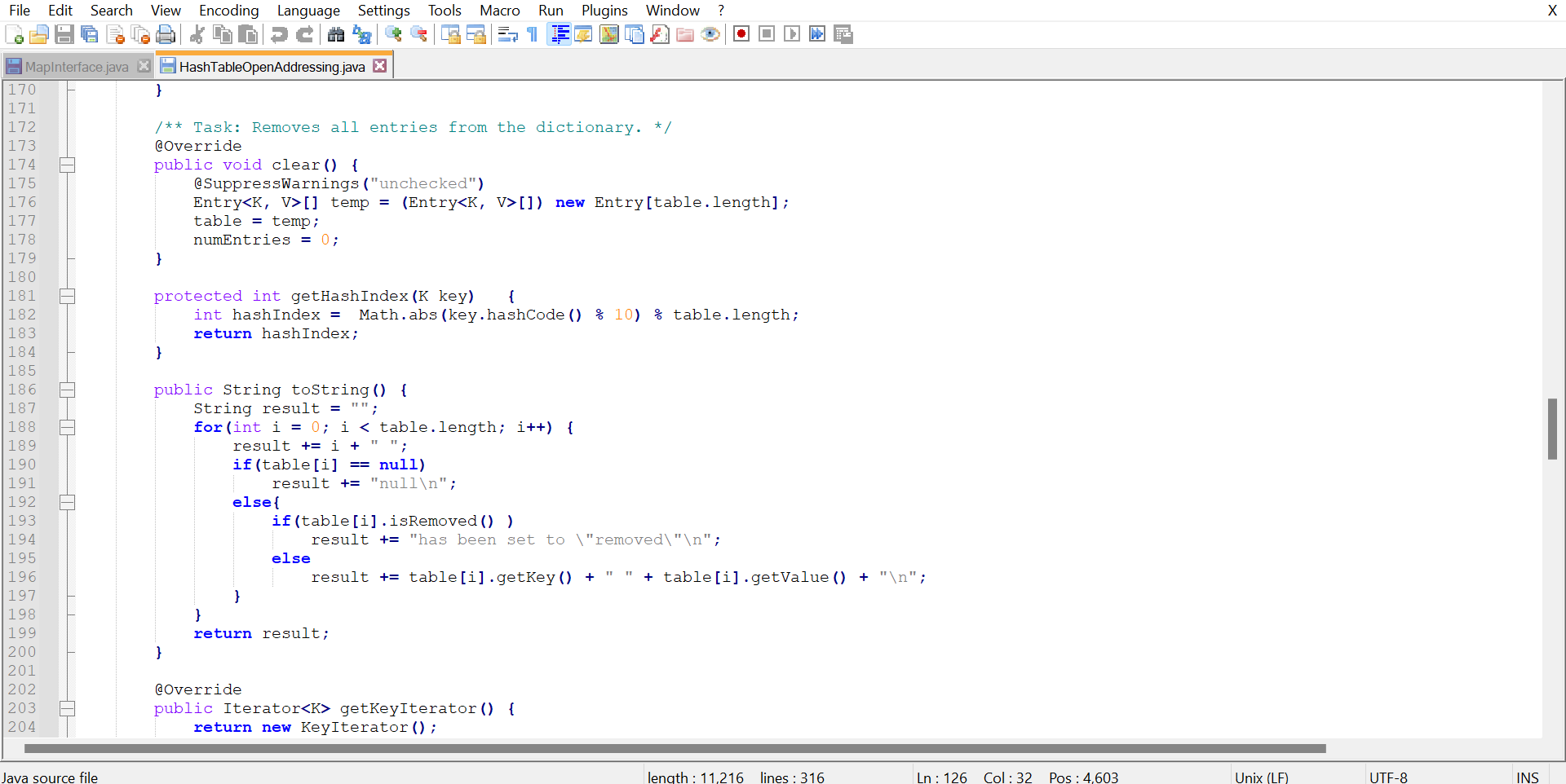 Solved Part 1 Download the MapInterface and the abstract | Chegg.com