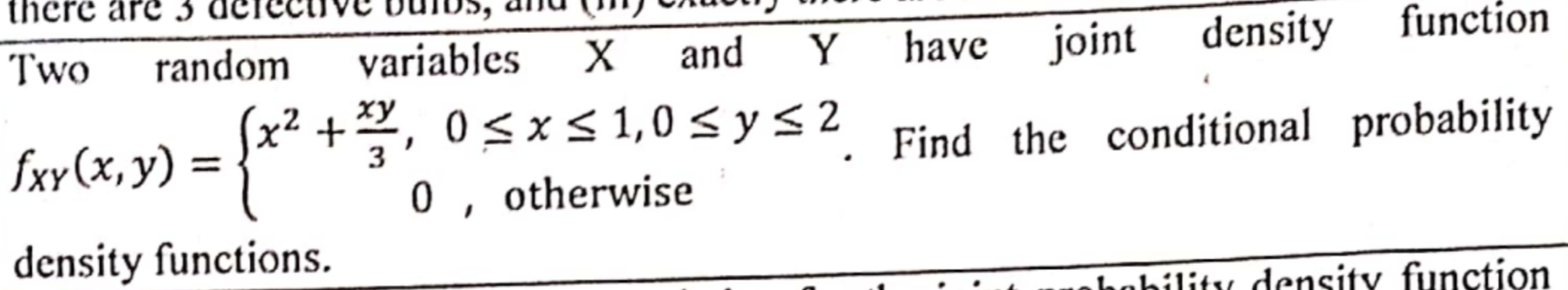 Solved Two random variables x ﻿and Y ﻿have joint density | Chegg.com