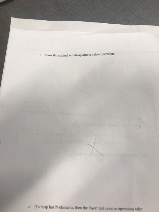 Solved 1.S 5. Consider the following min-heap. Show how to | Chegg.com