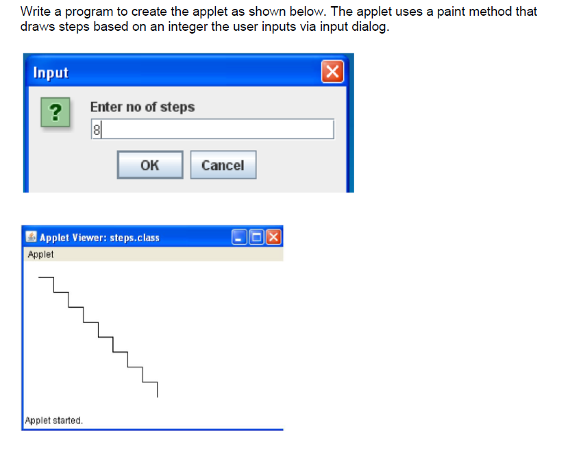 Solved using java how it run to get this | Chegg.com