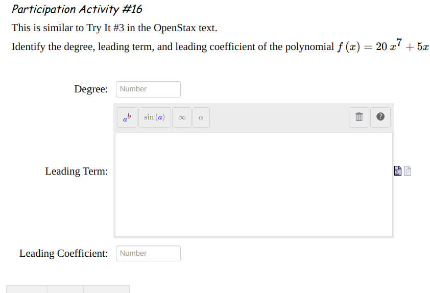 Solved Participation Activity #16 This is similar to Try It | Chegg.com