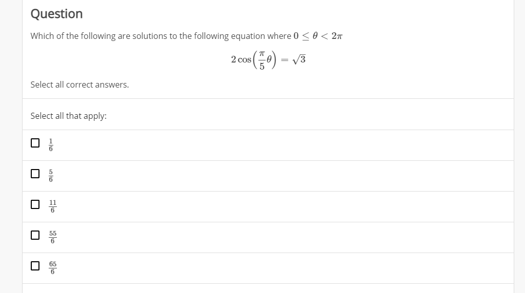 Solved Which of the following are solutions to the following | Chegg.com