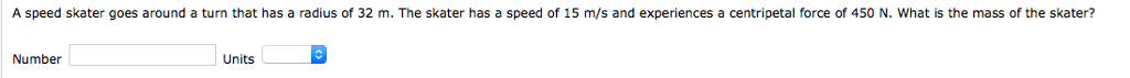 Solved A speed skater goes around a turn that has a radius | Chegg.com