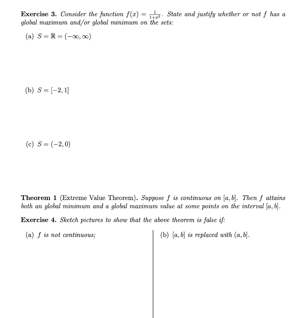 Solved Exercise 3. Consider the function f(x)=1+x21. State | Chegg.com Solved Exercise 3. Consider the function f(x)=1+x21. State | Chegg.com