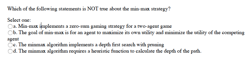 Which of the following statements is NOT true about | Chegg.com