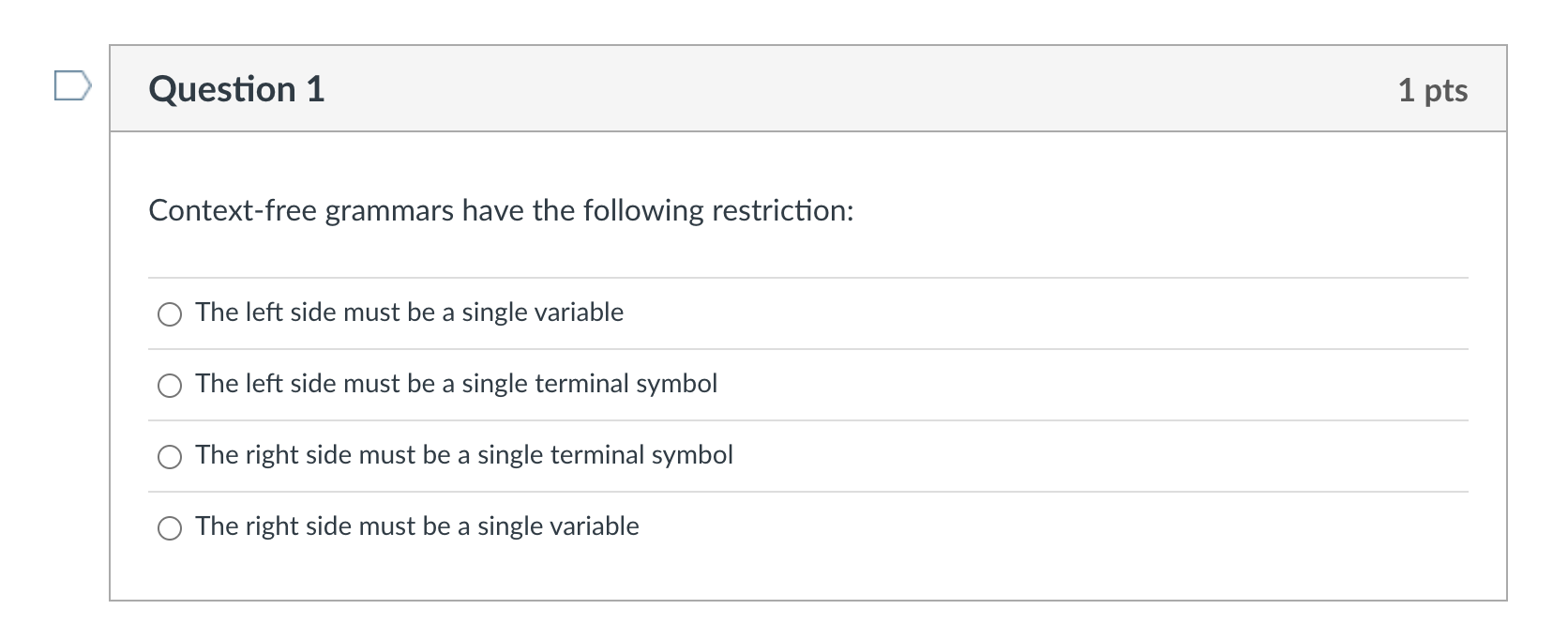 [Solved]: Context-free grammars have the following restric