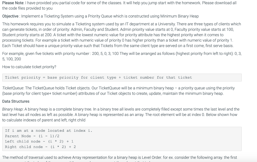 Please Note: I have provided you partial code for | Chegg.com