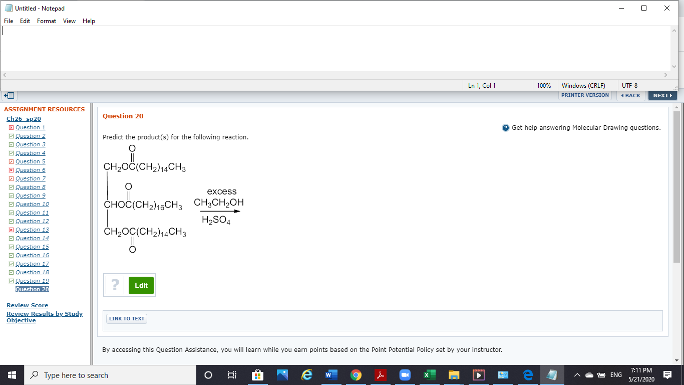Solved Untitled Notepad File Edit Format View Help Ln 1