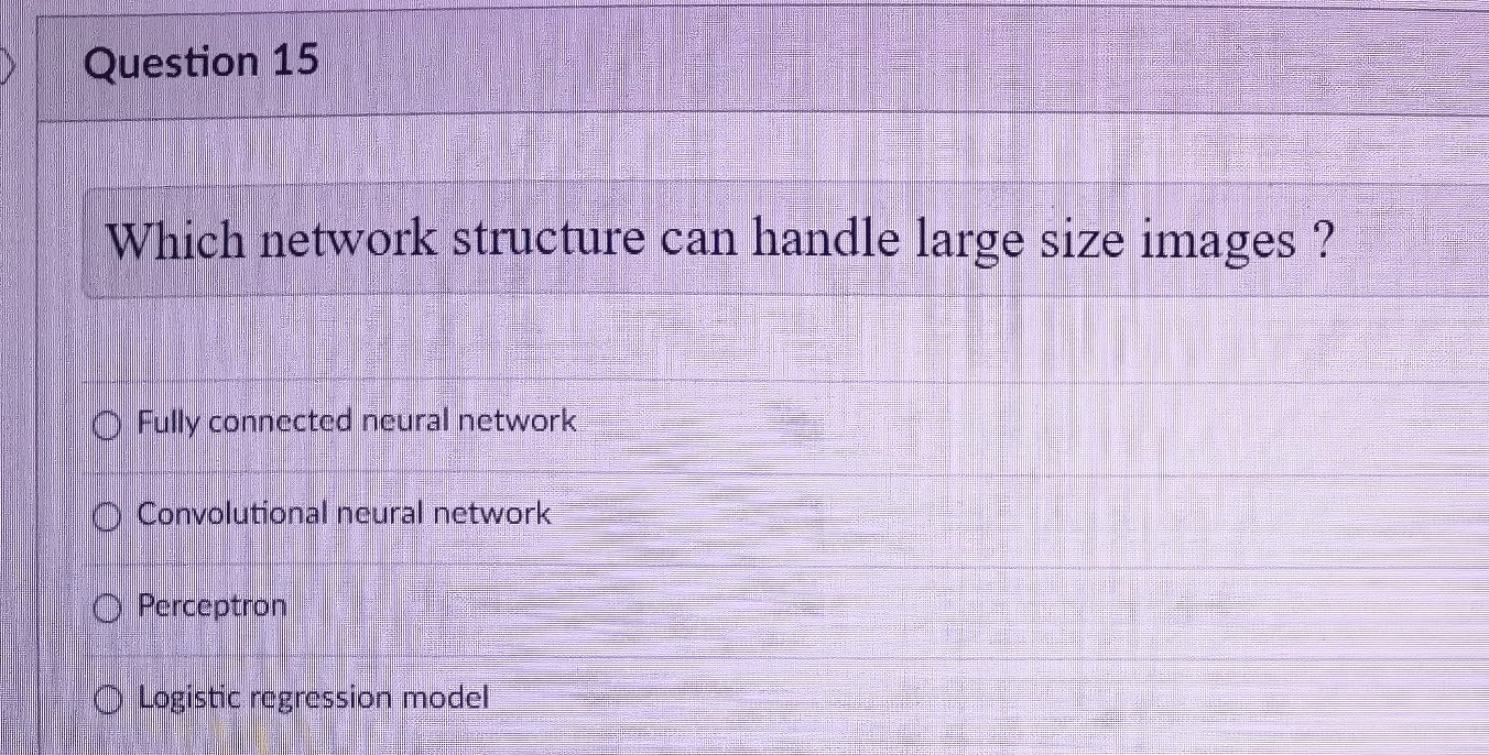 Solved Question 15Which network structure can handle large | Chegg.com