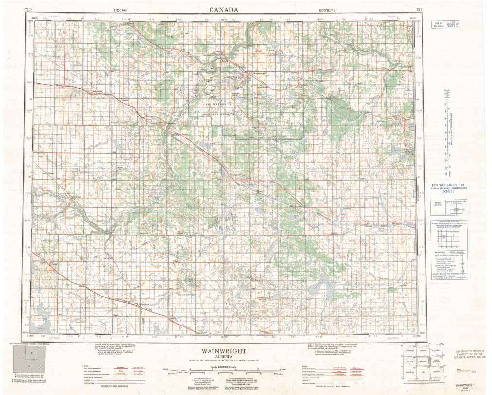 Solved Using the Columbia Ice-fields and Wainwright map | Chegg.com