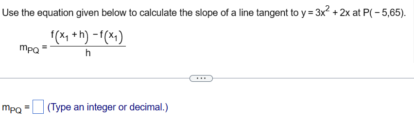 Solved Use the equation given below to calculate the slope | Chegg.com