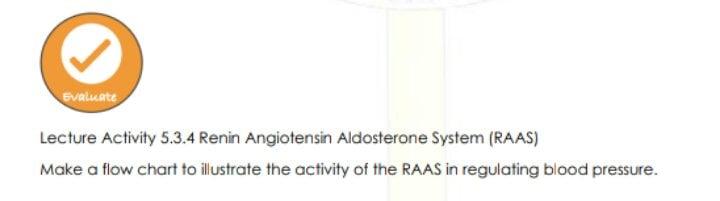 Solved » EVALUATE Lecture Activity 5.3.4 Renin Angiotensin | Chegg.com