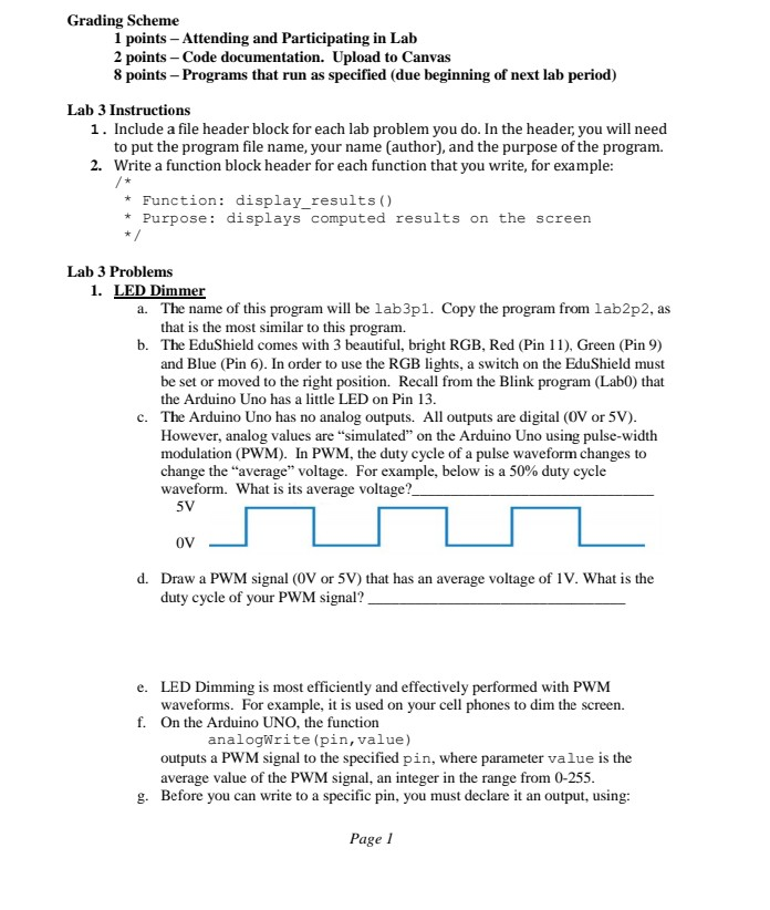 Grading Scheme 1 points - Attending and Participating | Chegg.com