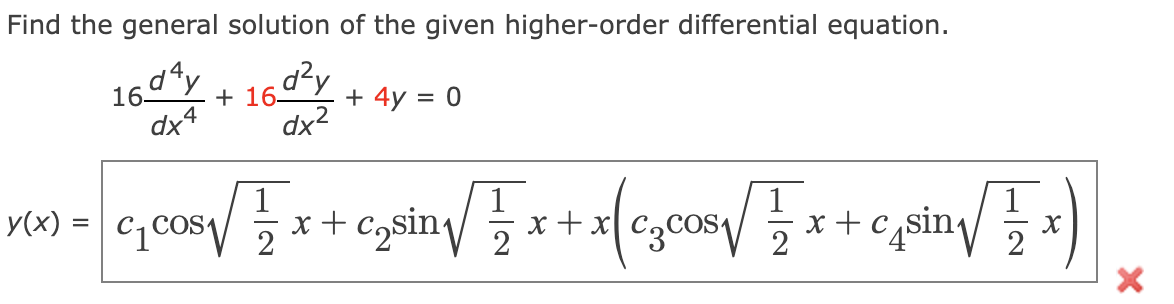 Solved Find the general solution of the given higher-order | Chegg.com
