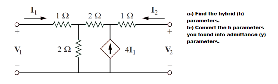 Solved 292 102 w 112 w WW a-) Find the hybrid (h) | Chegg.com