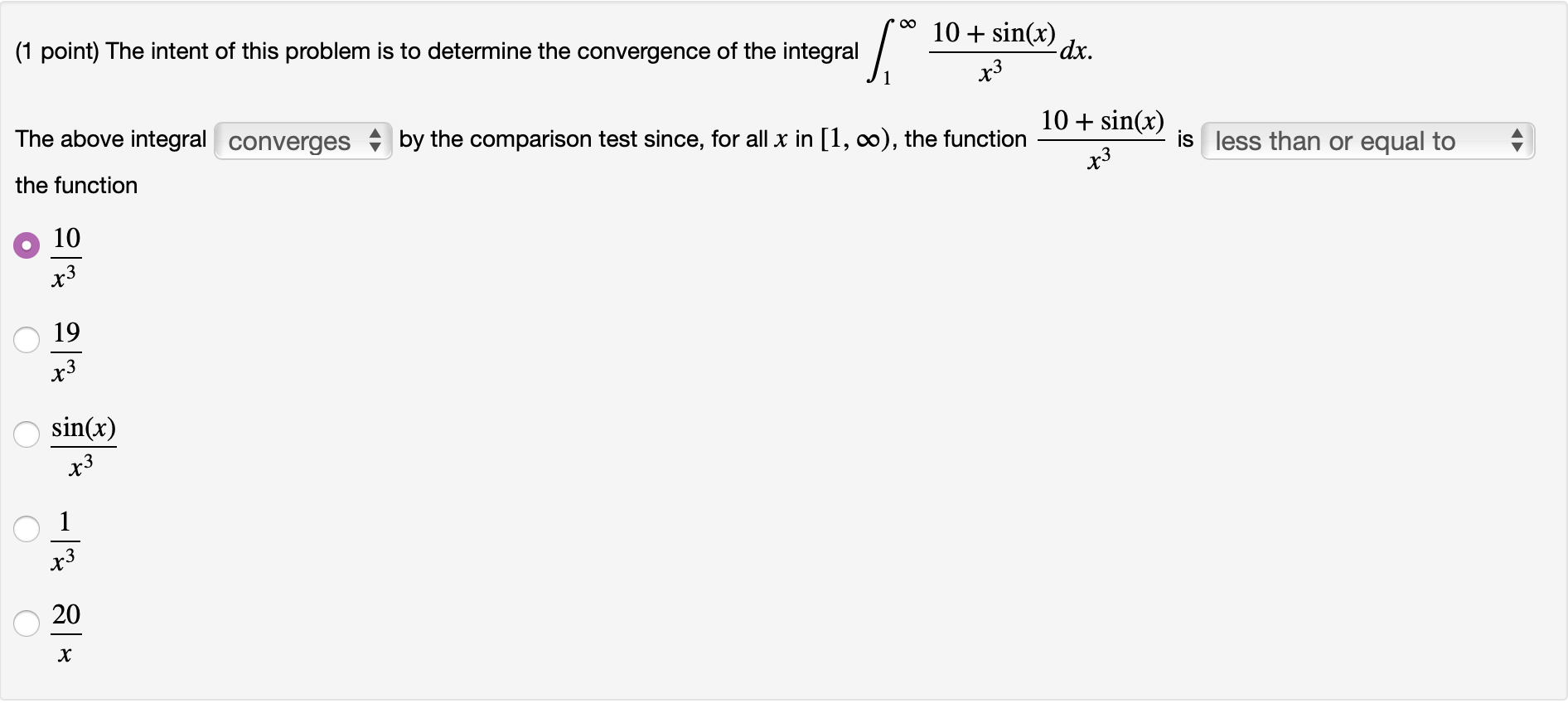 Solved (1 point) The intent of this problem is to determine | Chegg.com