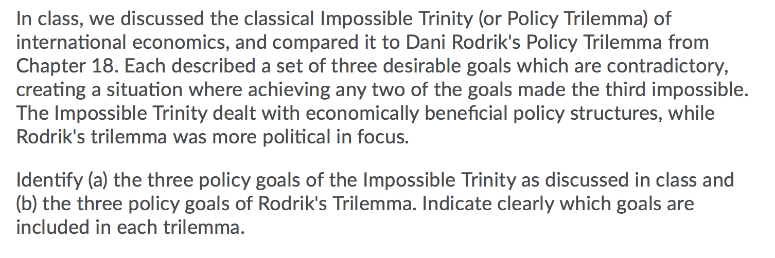 In class, we discussed the classical Impossible | Chegg.com