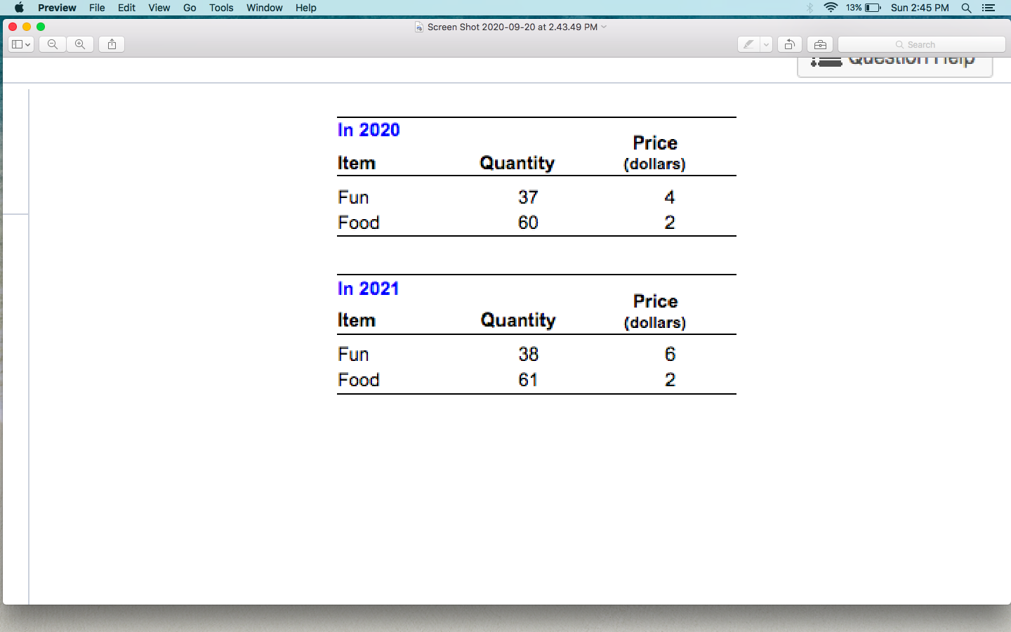 Solved An economy produces only fun and food. The table | Chegg.com