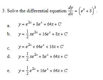Solved dy dx = 3. Solve the differential equation mix - Ce+ | Chegg.com