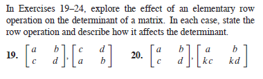 Solved In Exercises 19-24, explore the effect of an | Chegg.com