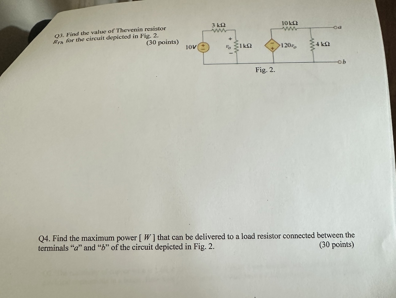 Solved Q3. Find the value of Thevenin resistor R_(Th) for | Chegg.com