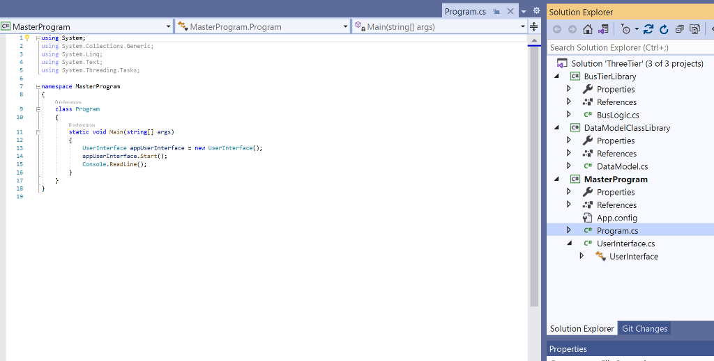 Solved Solution Explorer 合 03ca BusLogic.cs 1 x 후 # | Chegg.com