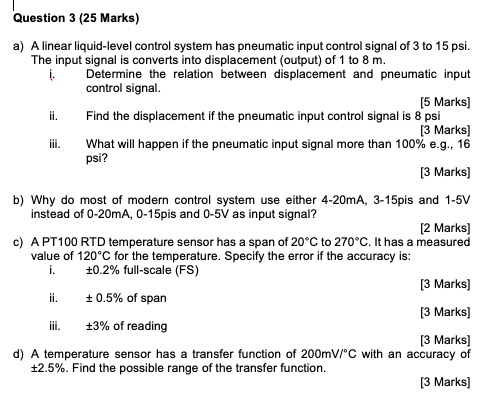 Solved This is Process Control & Instrumentation Questions. | Chegg.com