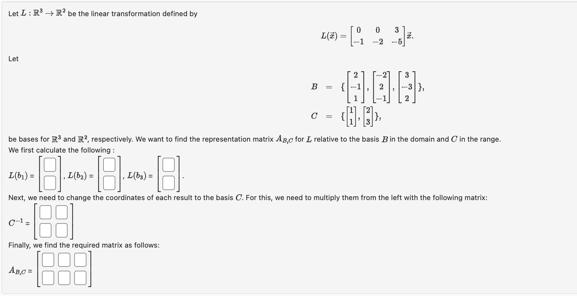 Solved Let L:R3→R2 be the linear transformation defined by | Chegg.com