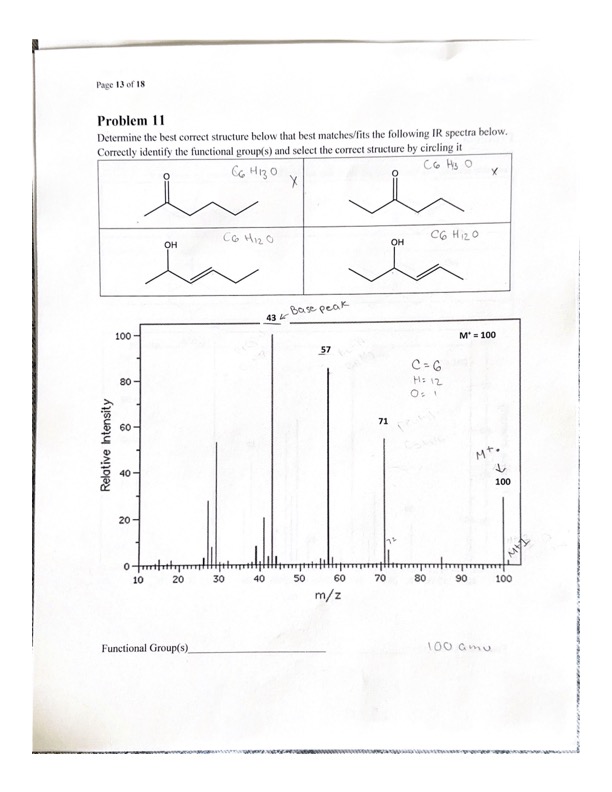 Problem 11 Determine the best correct structure below | Chegg.com