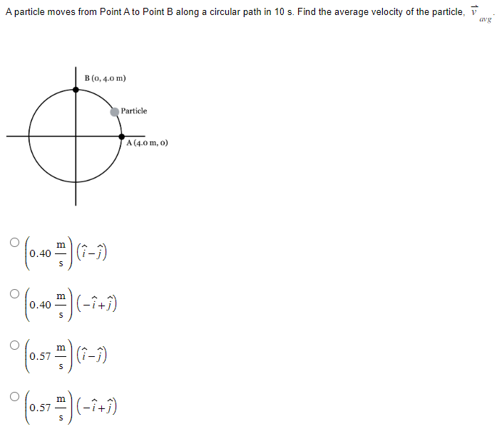 Solved A particle moves from Point A to Point B along a | Chegg.com