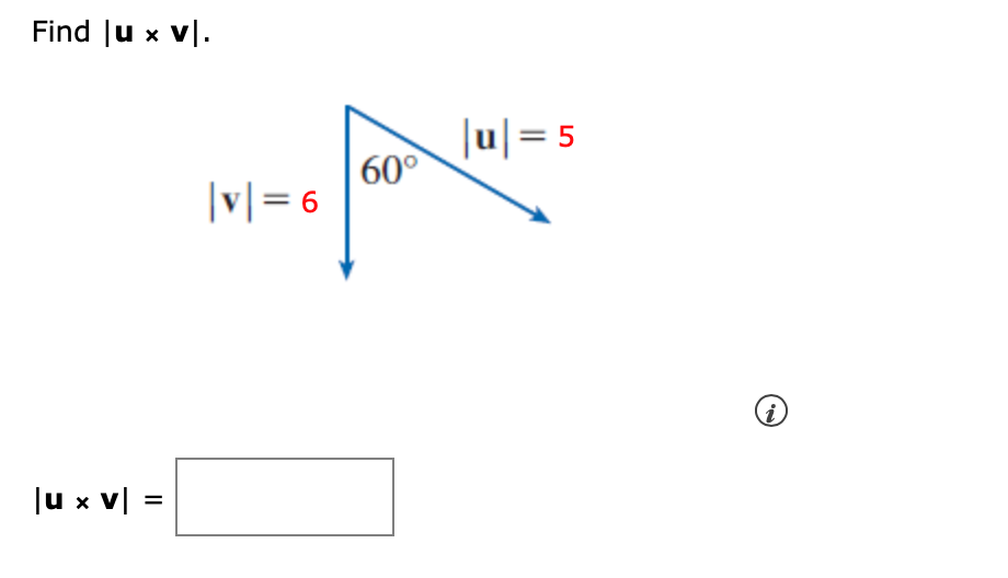 Solved Find ∣u×v∣. | Chegg.com