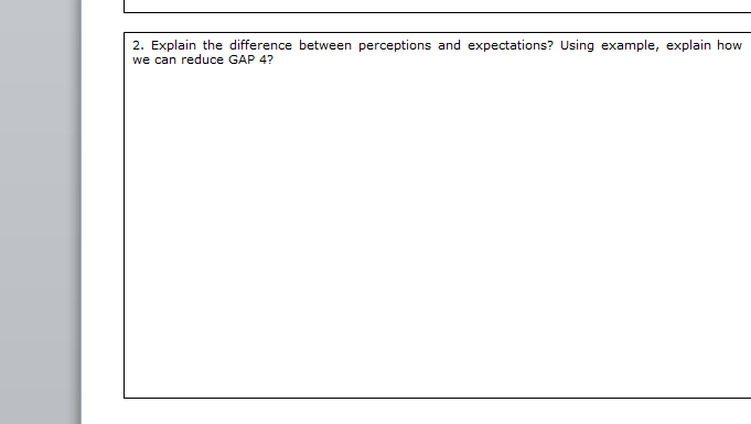 Solved 2. Explain the difference between perceptions and | Chegg.com