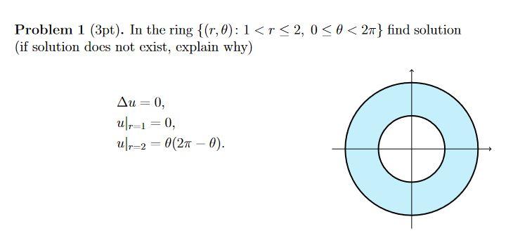 Solved Problem 1 (3pt). In the ring {(1,0):1 | Chegg.com
