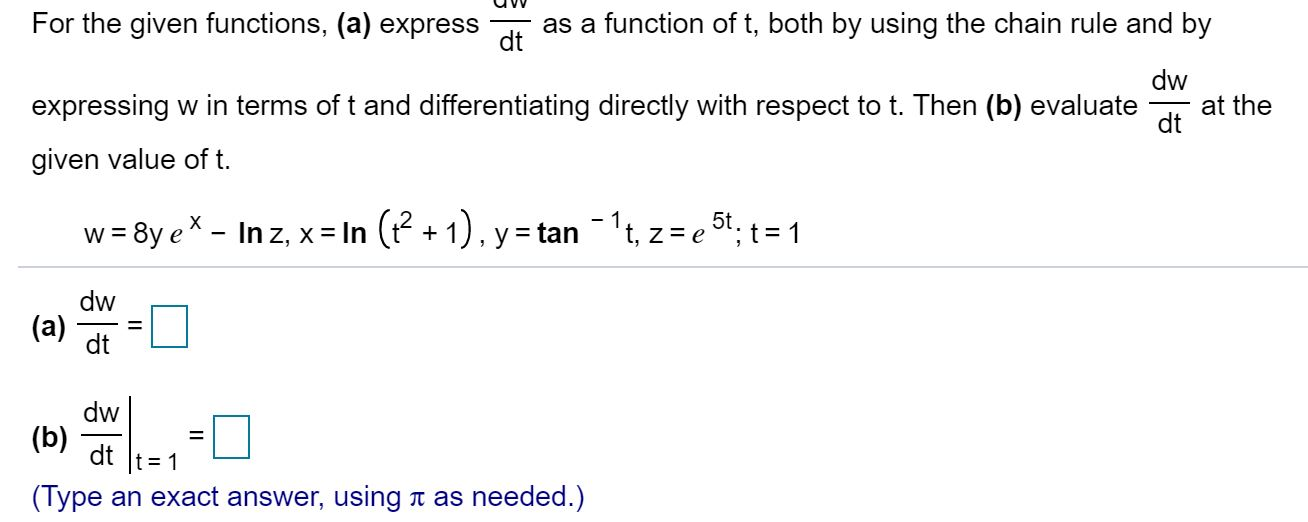 Solved For the given functions, (a) express as a function of | Chegg.com