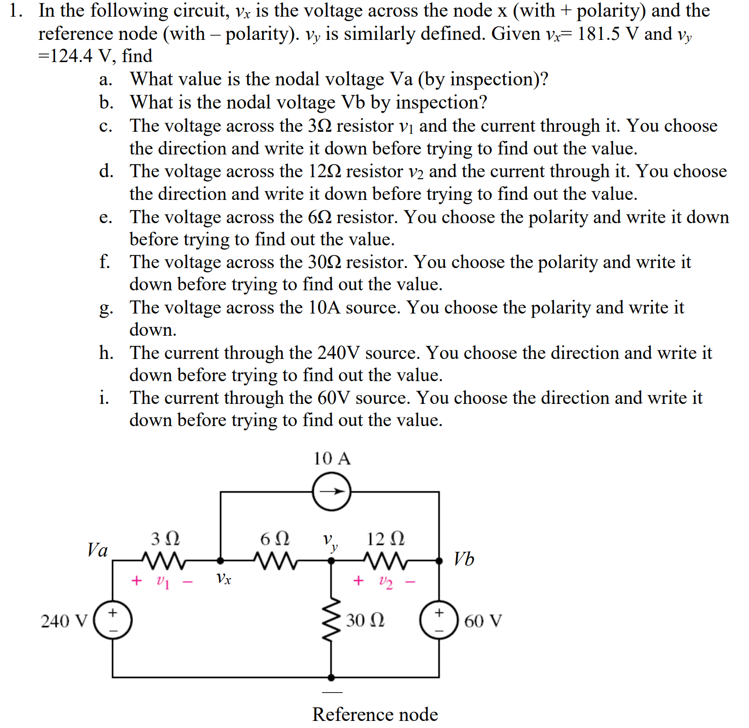 Solved In the following circuit, vx is the voltage across | Chegg.com