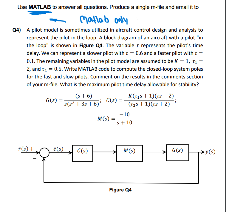 Solved Use MATLAB to answer all questions. Produce a single | Chegg.com